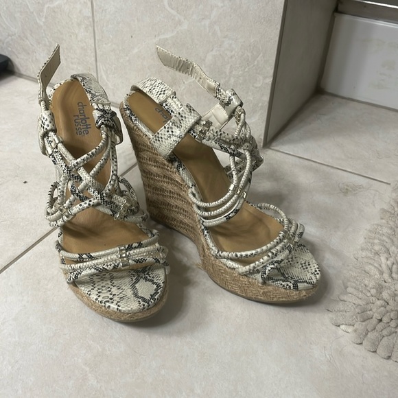 Charlotte Russe | Shoes | Snake Print Wedge Heels | Poshmark